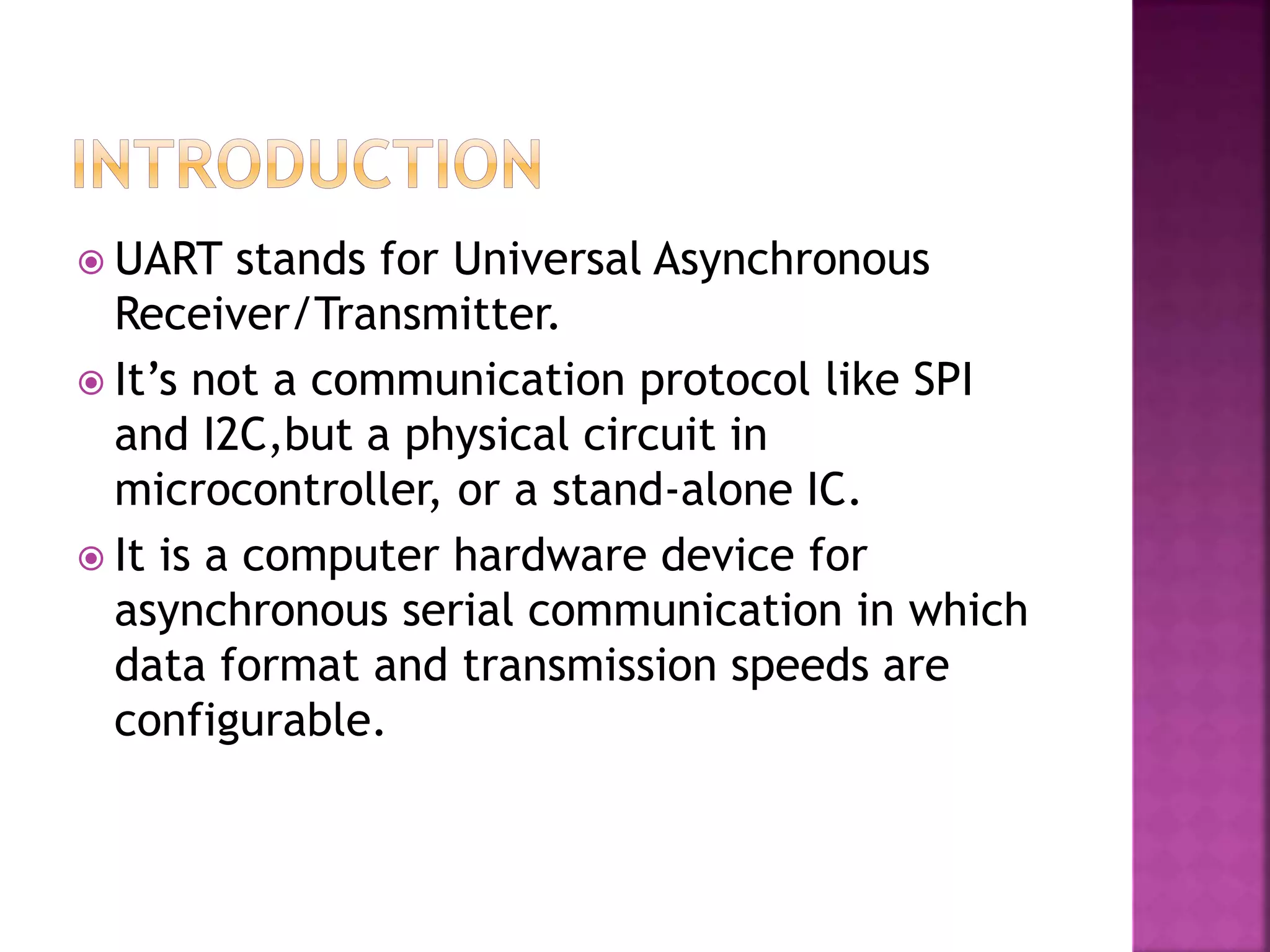 Uart | PPTX | Computer Networking | Computing