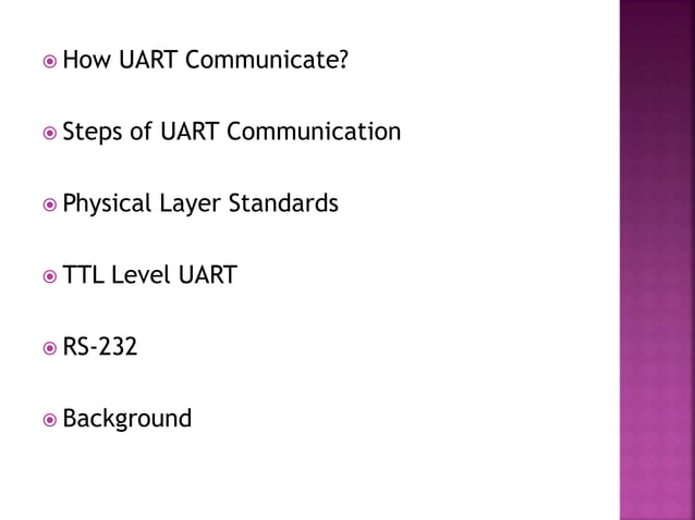 Uart | PPTX | Computer Networking | Computing