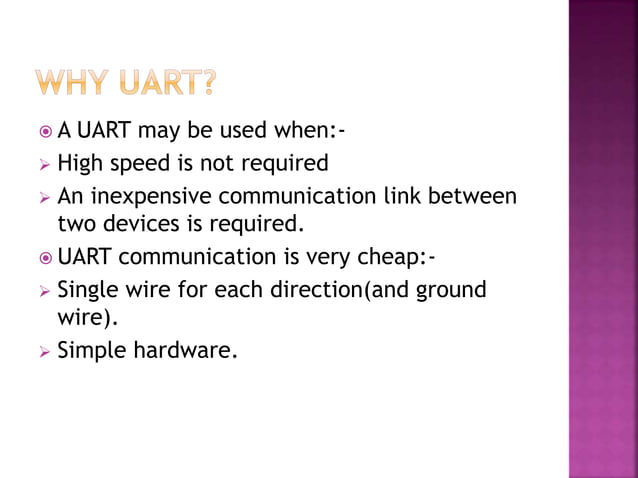 Uart | PPTX | Computer Networking | Computing