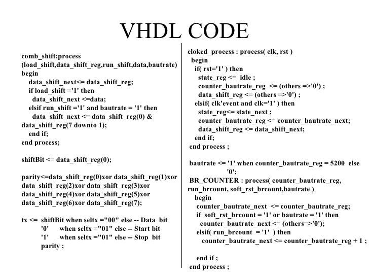 Uart VHDL RTL design tutorial Uart VHDL RTL design tutorial