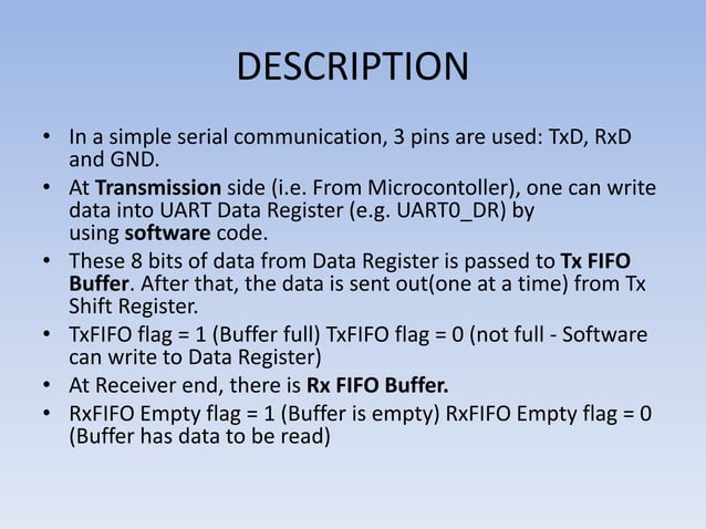 UART(universal asynchronous receiver transmitter ) PPT | PPTX