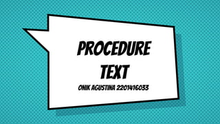 Procedure Text | PPTX