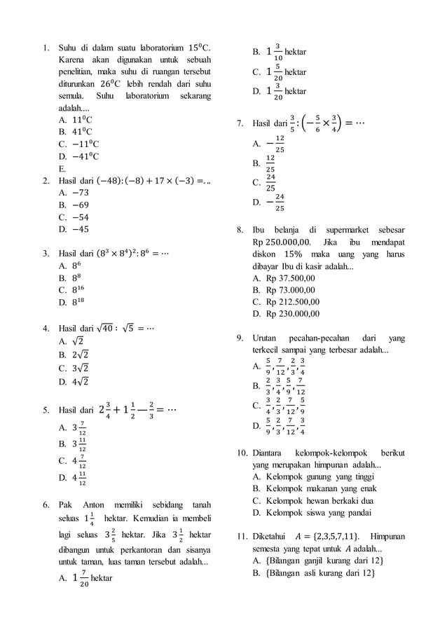 Uas kelas 7 k13 | PDF