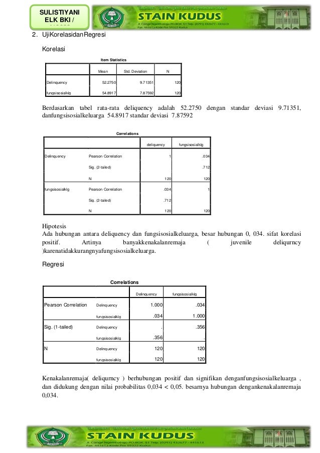SPSS _ Uji Normalitas Data, Korelasi & Regresi, Validitas & Reabilitas