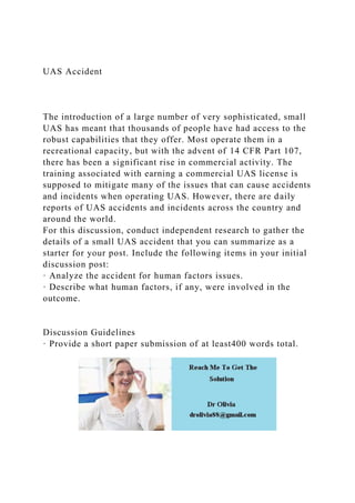 UAS AccidentThe introduction of a large number of very sop.docx