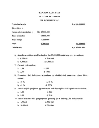 Uas analisa lap keu | DOCX