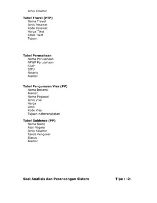 Uas analisa perancangan sistem | DOC