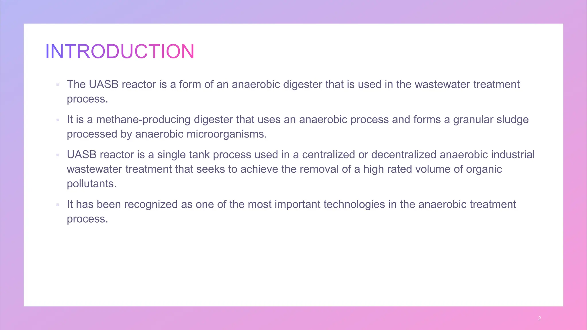 UASB upflow anaerobic sludge blanket reactor | PPTX