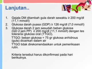 FARMAKOLOGI GIZI DIABETES MILETUS | PPT