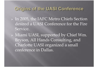 UASI Conference Backgrounder | PPT