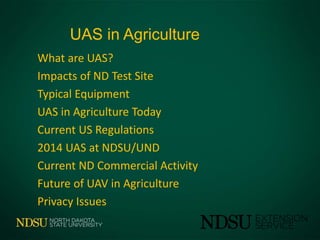 UAS in agriculture 2-2014 | PPTX | Agriculture | Industries