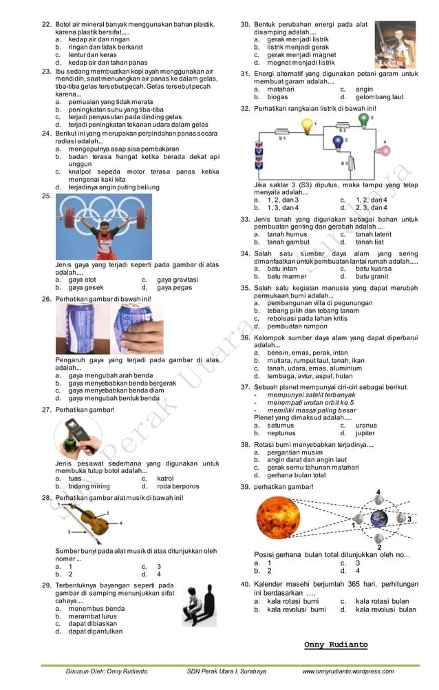 Latihan UAS IPA | DOCX