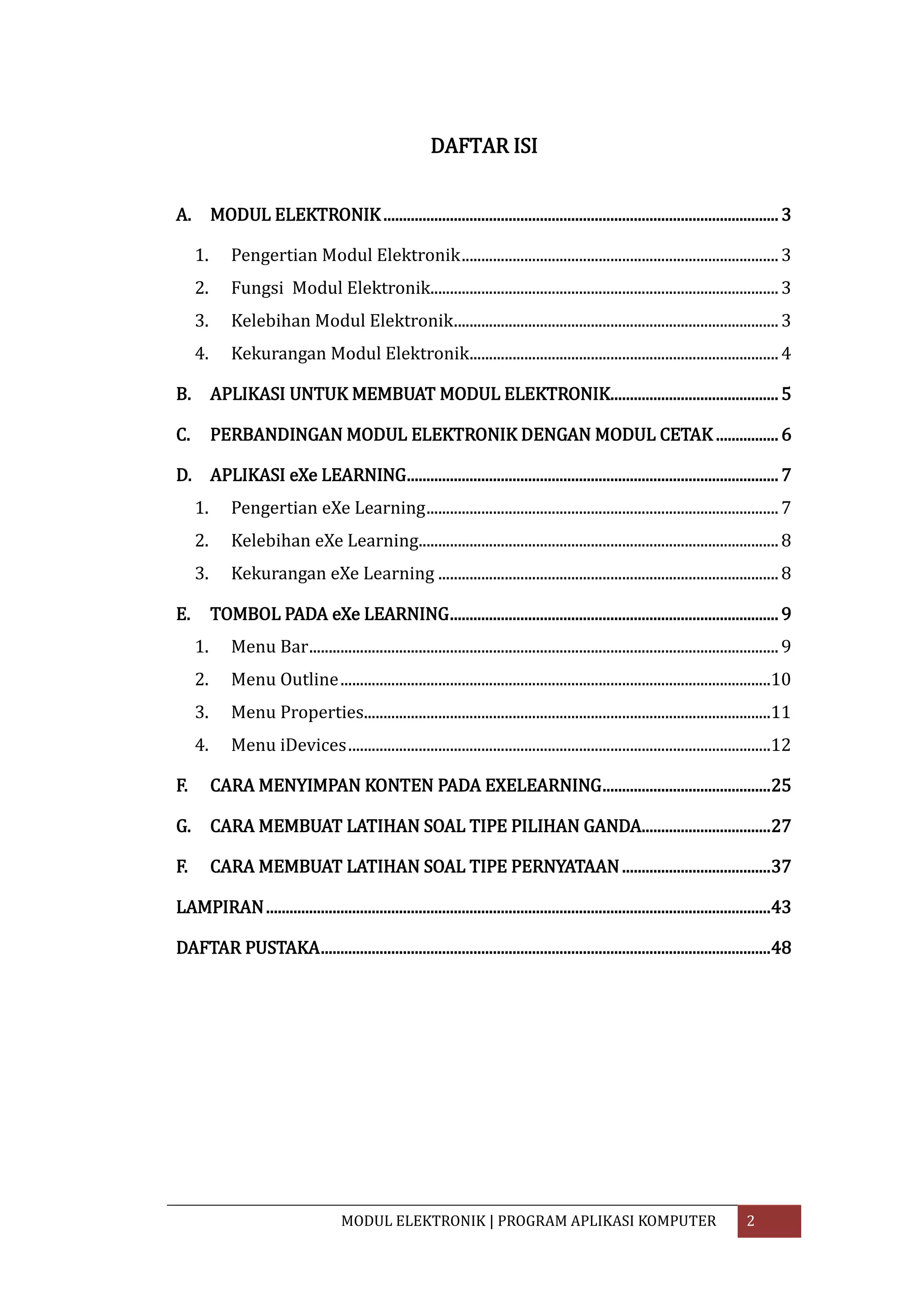 Cara membuat Modul Elektronik menggunakan Aplikasi Exelearning | PDF