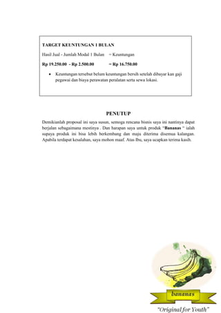 Proposal Bussines Plan Bananas | PDF
