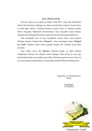 Proposal Bussines Plan Bananas | PDF