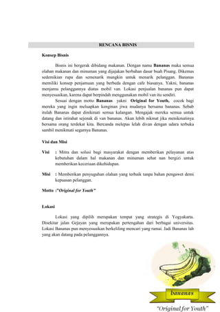 Proposal Bussines Plan Bananas | PDF