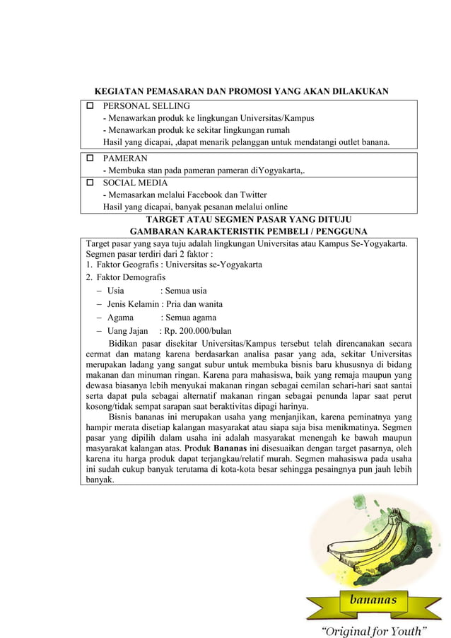 Proposal Bussines Plan Bananas | PDF