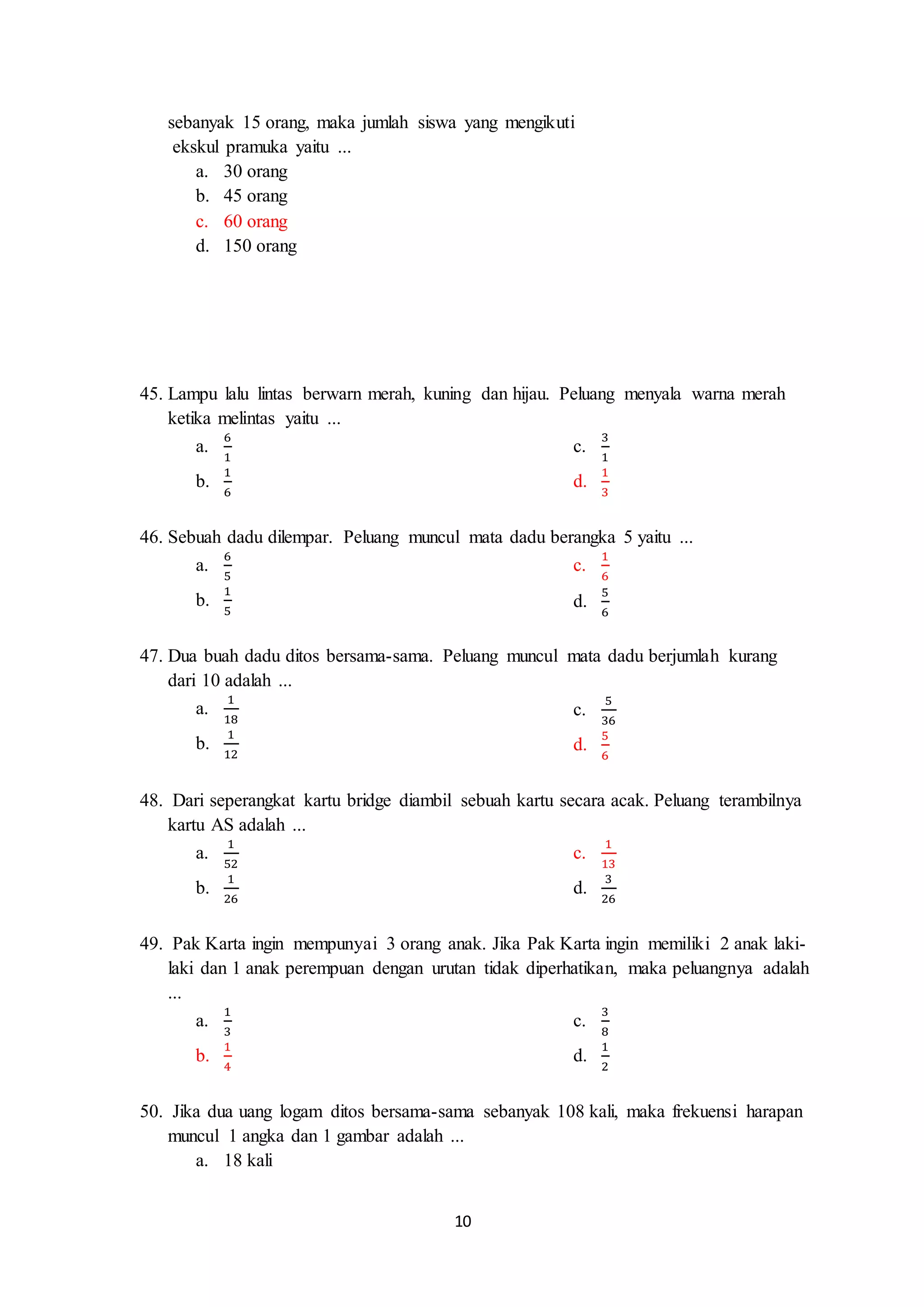 Uas matematika kelas 8 bhanu | DOCX