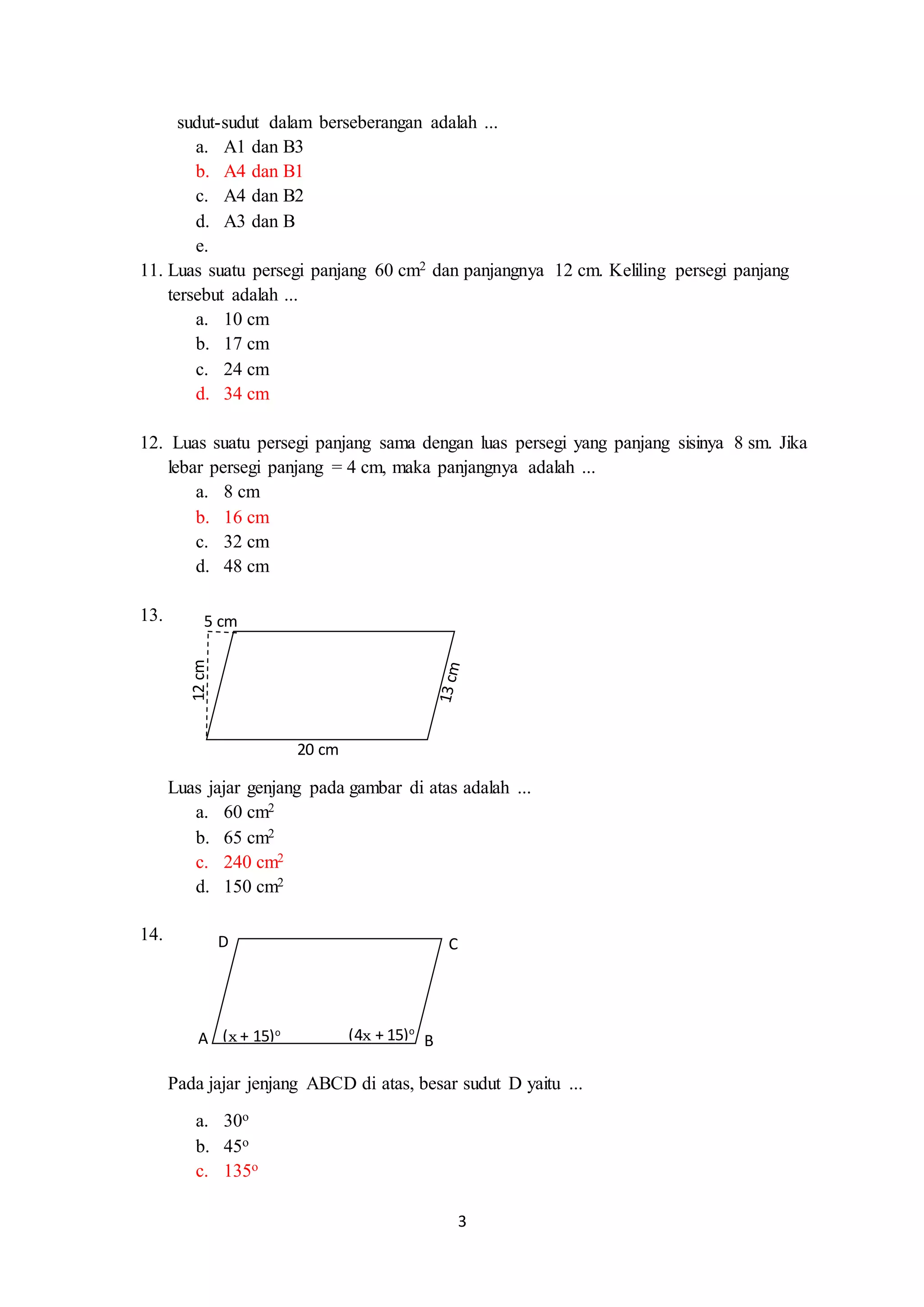 Uas matematika kelas 8 bhanu | DOCX