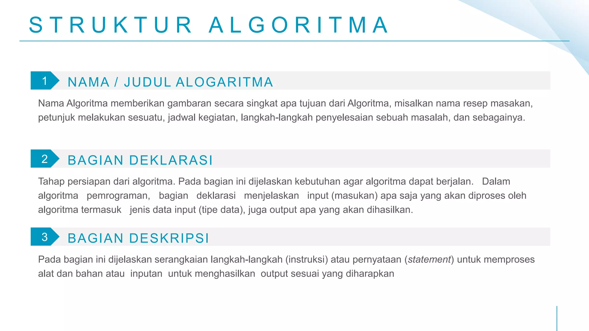 DASAR - DASAR ALGORITMA | PPTX