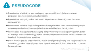 DASAR - DASAR ALGORITMA | PPTX