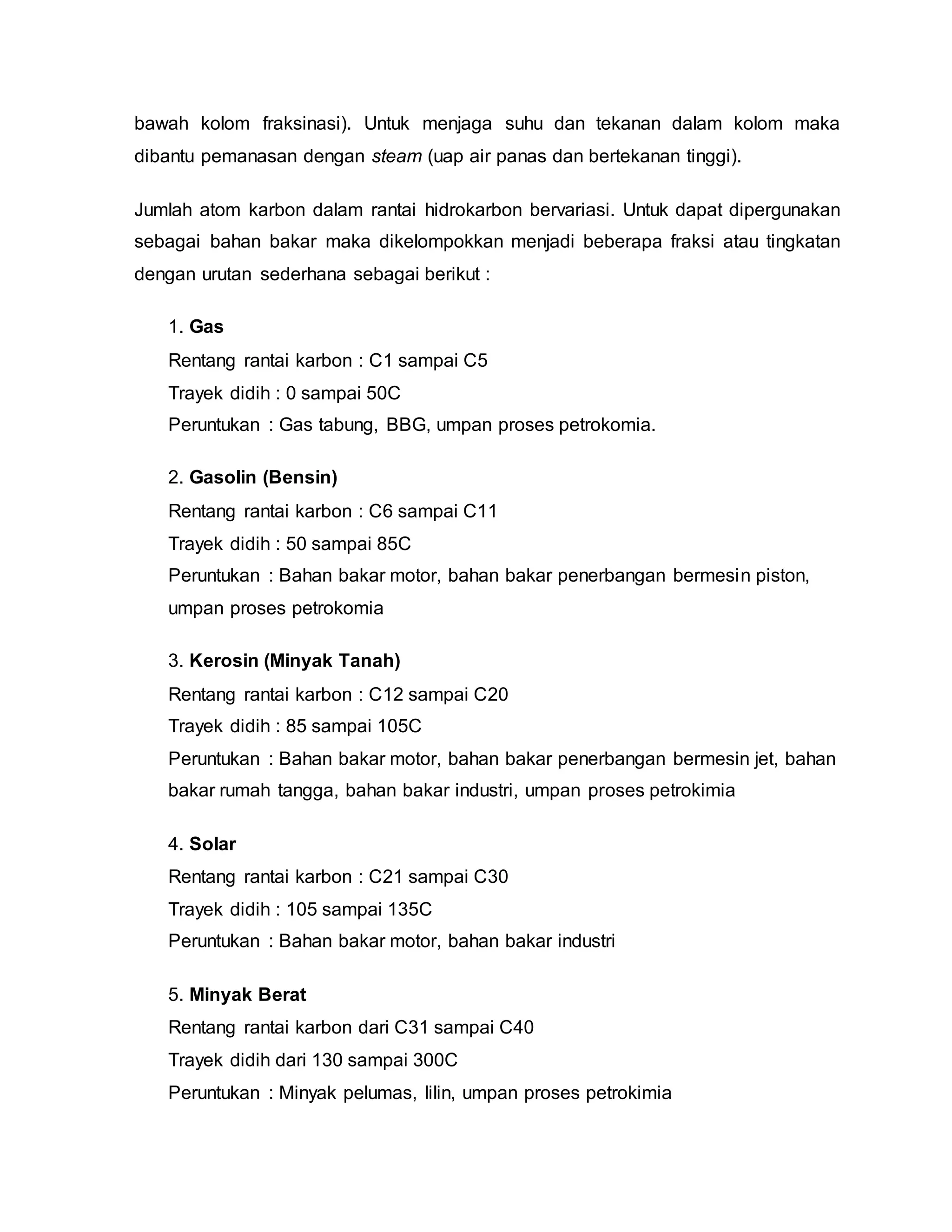 Bahan Bakar Cair dan Gas | DOCX