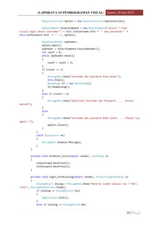 Pemrograman visual | PDF