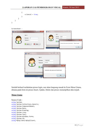 Pemrograman visual | PDF