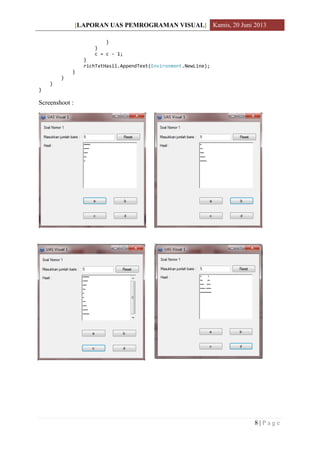 Pemrograman visual | PDF