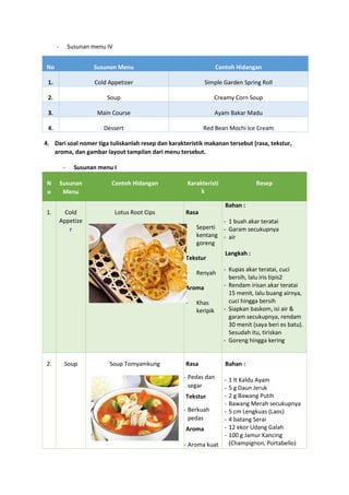 13 Urutan Makanan | PDF