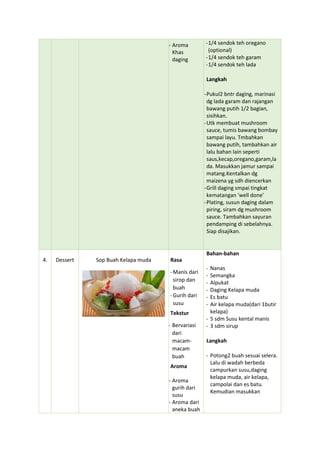 13 Urutan Makanan | PDF