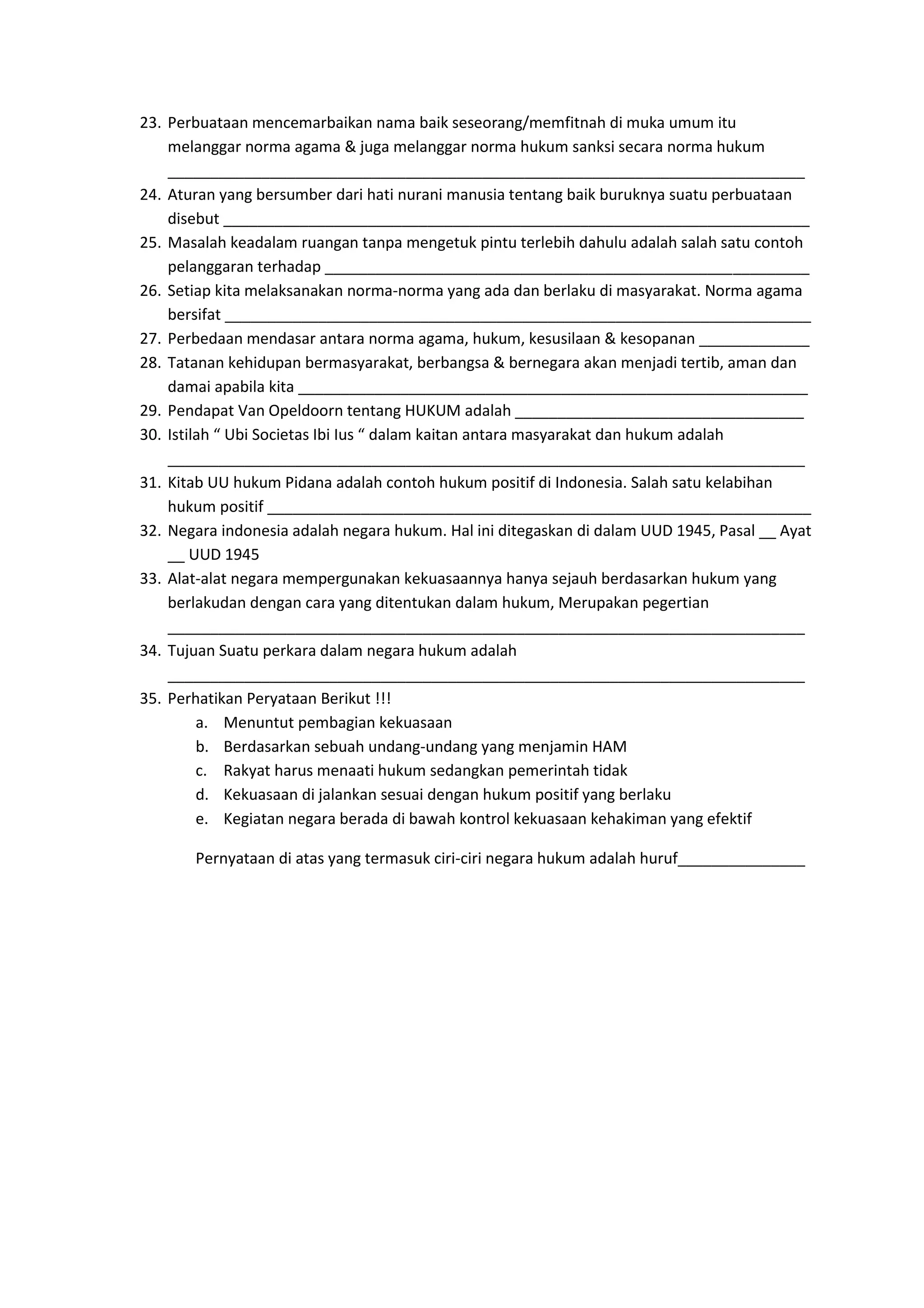 Uas pkn ganjil kelas 7 2013 2014 | PDF