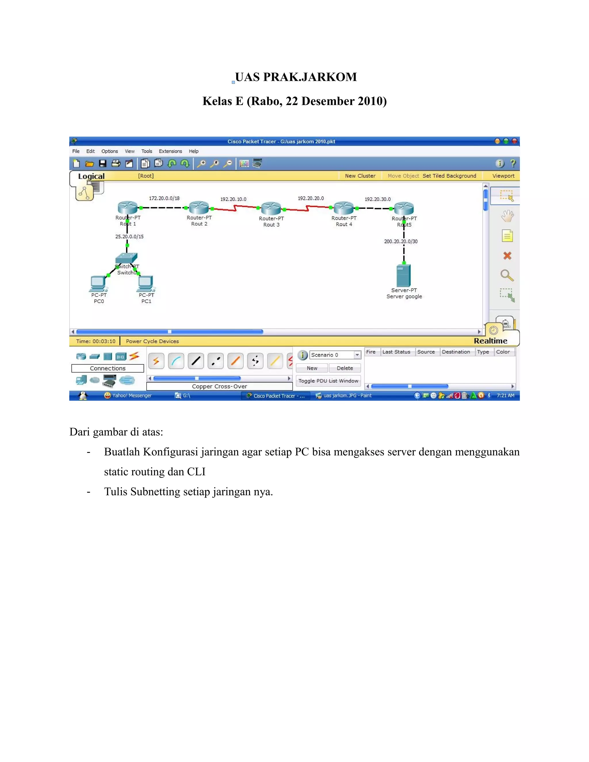 Uas prak Jarkom | PDF