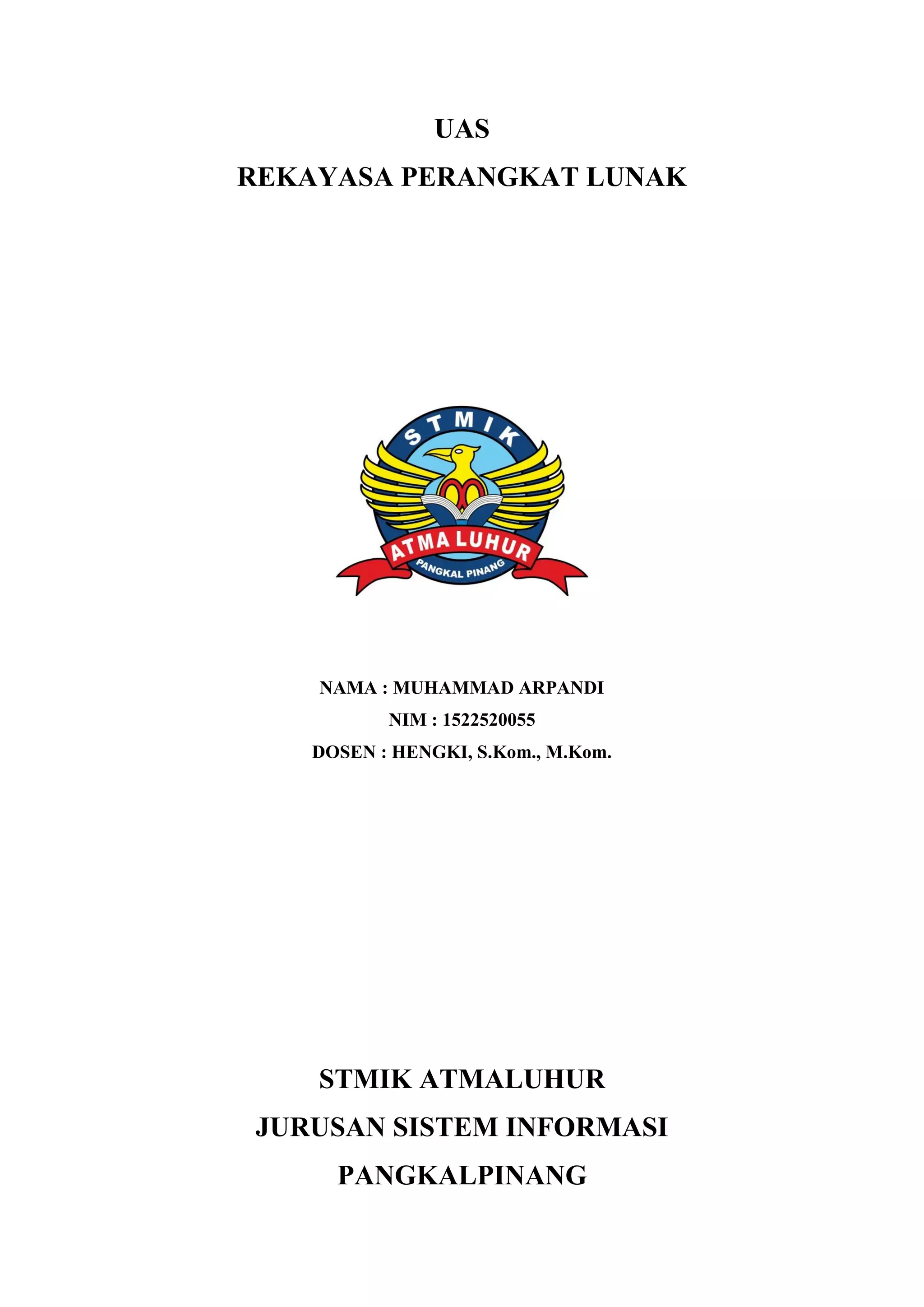 Uas rpl muhammad arpandi_1522520055 | PDF