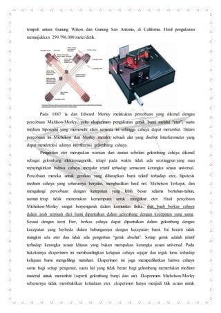 sejarah fisika_Perkembangan teori atom, mengenal kehidupan Michelson ...