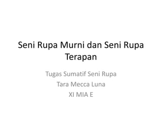 Sumatif Seni Rupa | PPT