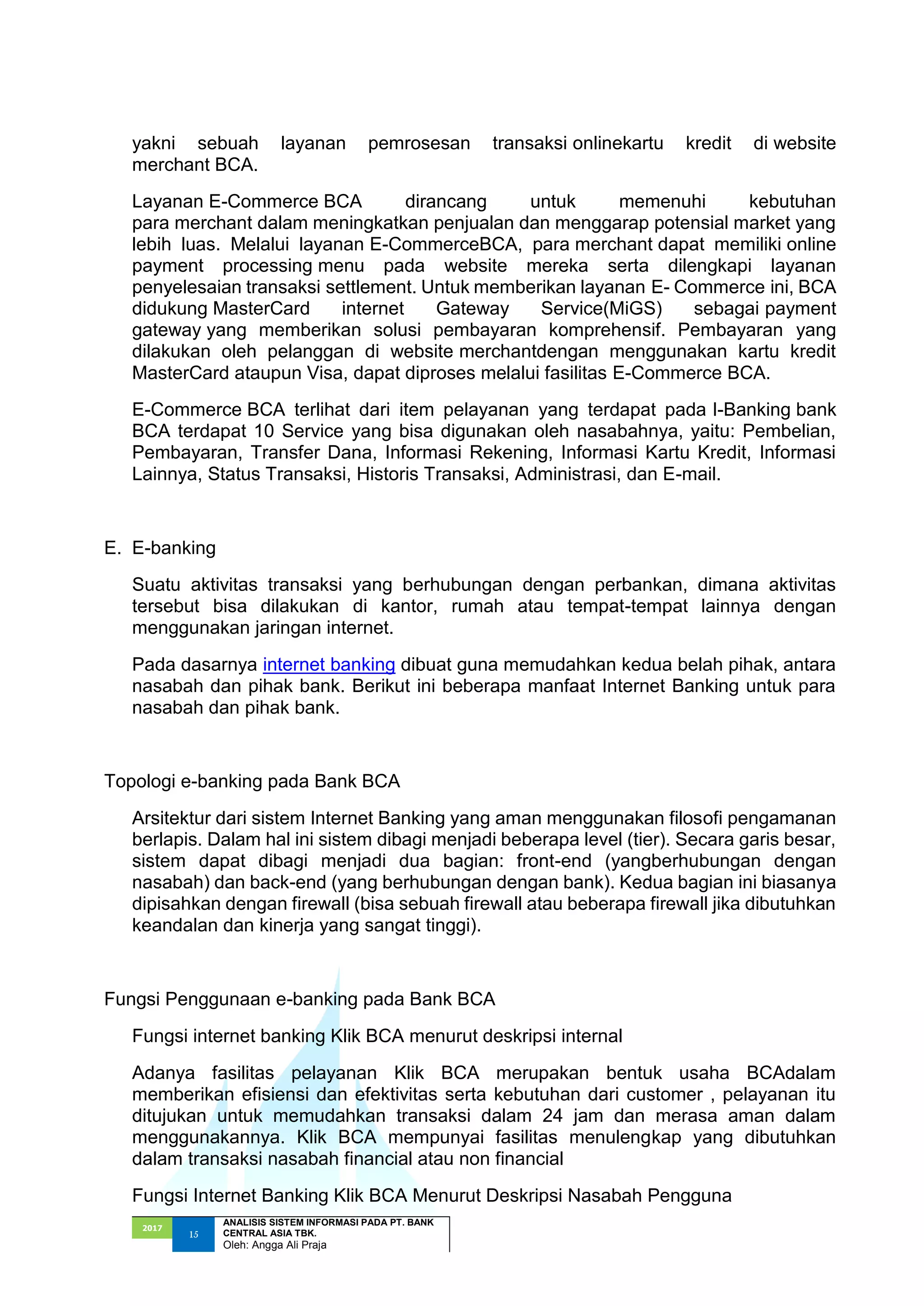 UAS SIM, Angga Ali Praja, Hapzi Ali, Analisis Sistem Informasi pada PT. BCA, Universitas Mercu ...