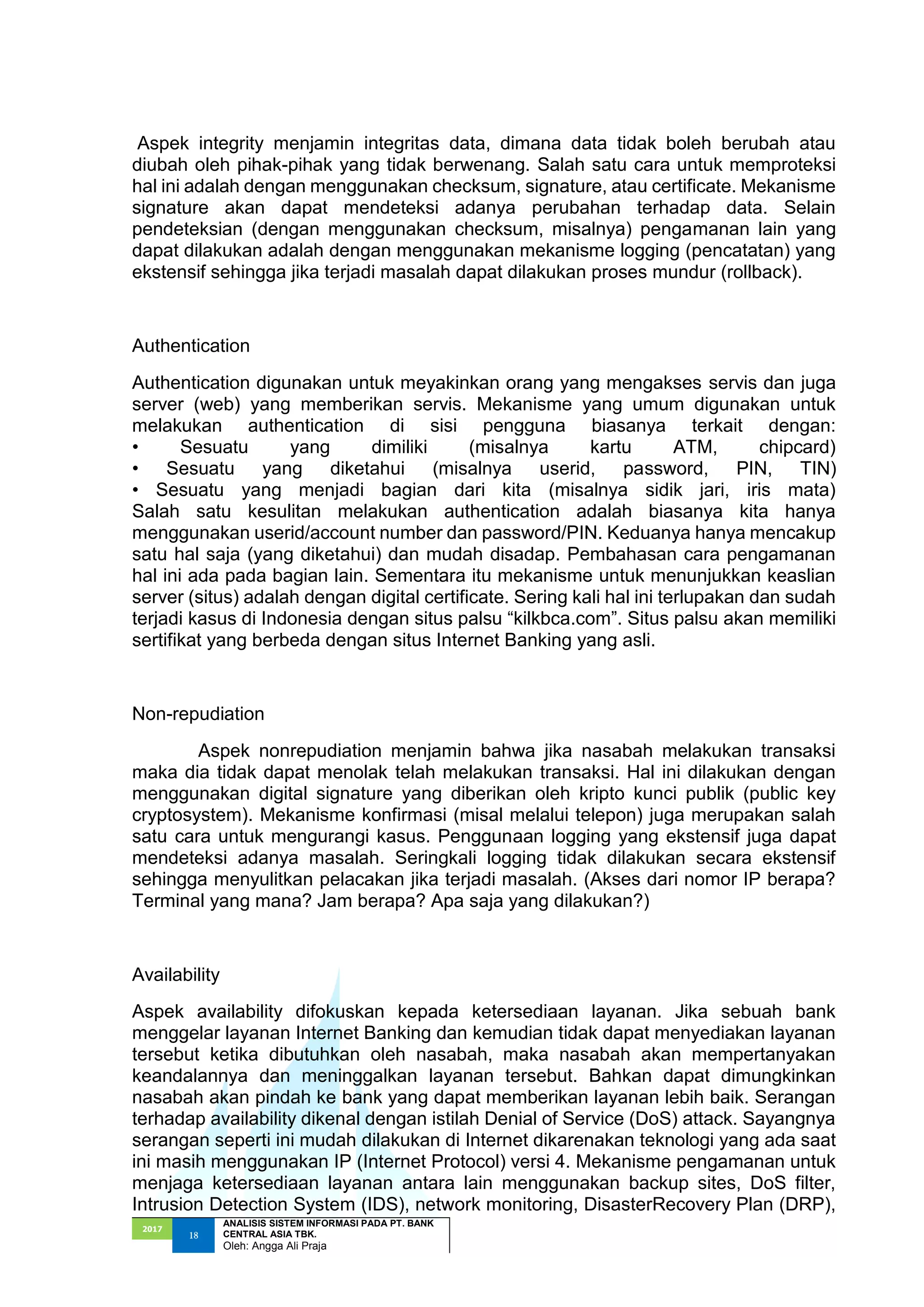 UAS SIM, Angga Ali Praja, Hapzi Ali, Analisis Sistem Informasi pada PT. BCA, Universitas Mercu ...