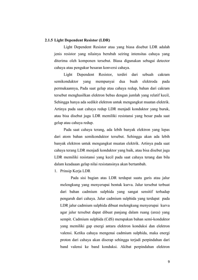 Proposal Automatic Street Light Using LDR (Proposal Lampu Jalan ...