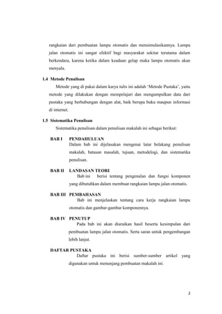 Proposal Automatic Street Light Using LDR (Proposal Lampu Jalan ...