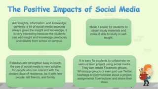 The Impacts of Social Media For Student | PPTX