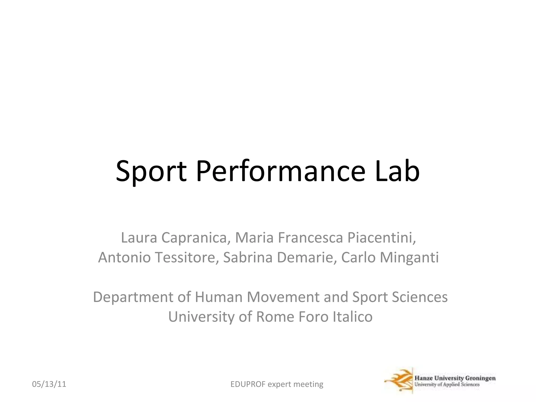 Sport Perfomance Lab | PPT