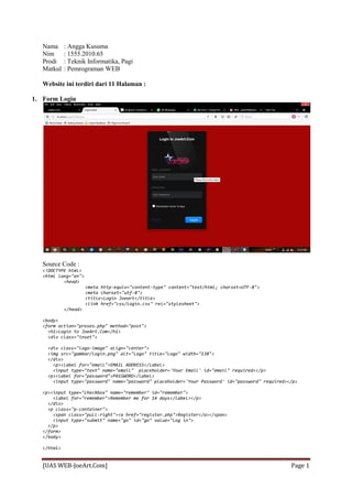 Sourcode Web Berbasis HTML, PHP, CMS, MYSQL | PDF