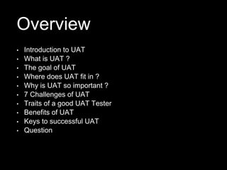 Fundamentals OF UAT | PPTX