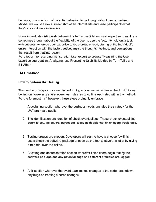 UAT User Acceptance Technology | PDF | Operating Systems | Computer ...