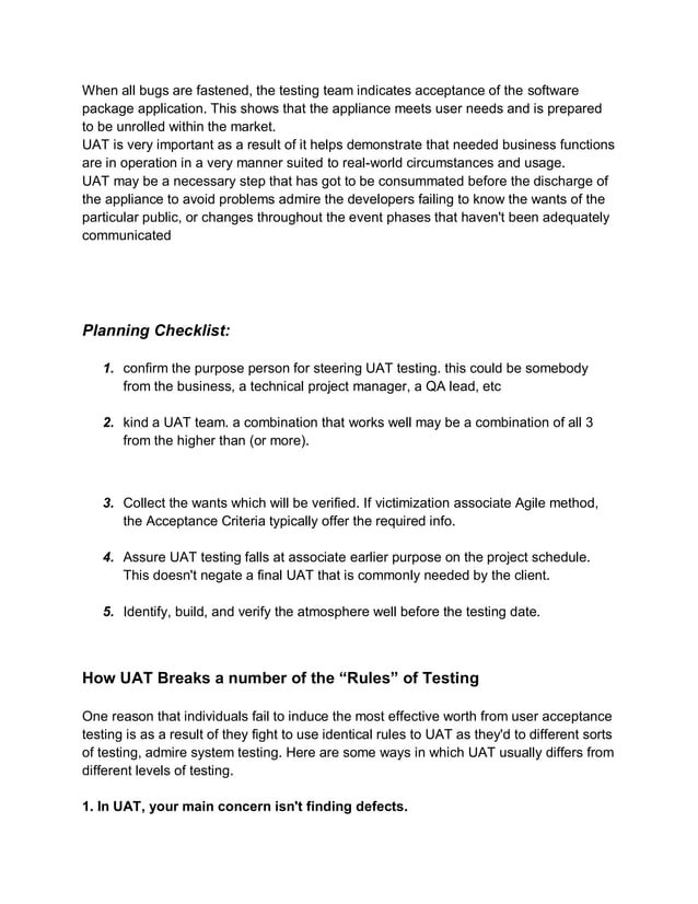 UAT User Acceptance Technology | PDF | Operating Systems | Computer ...