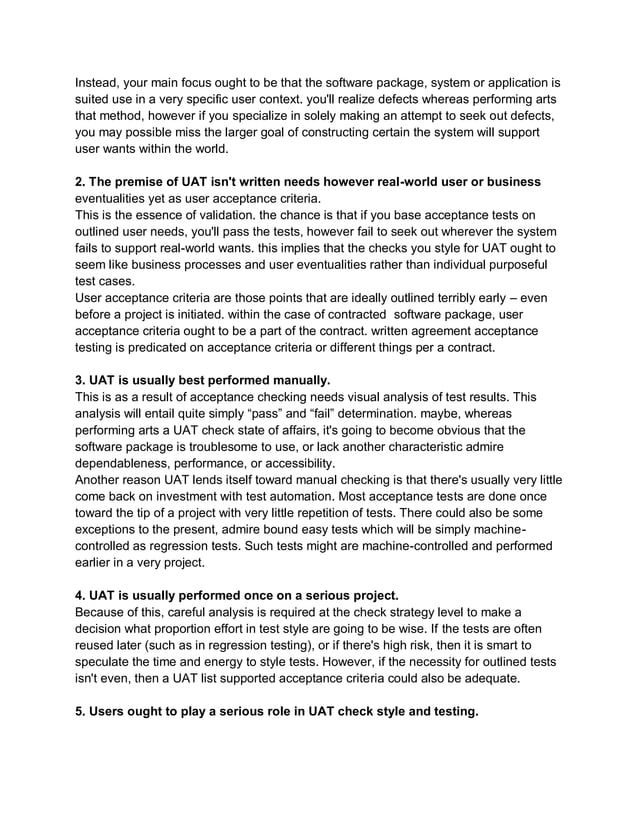 UAT User Acceptance Technology | PDF | Operating Systems | Computer ...