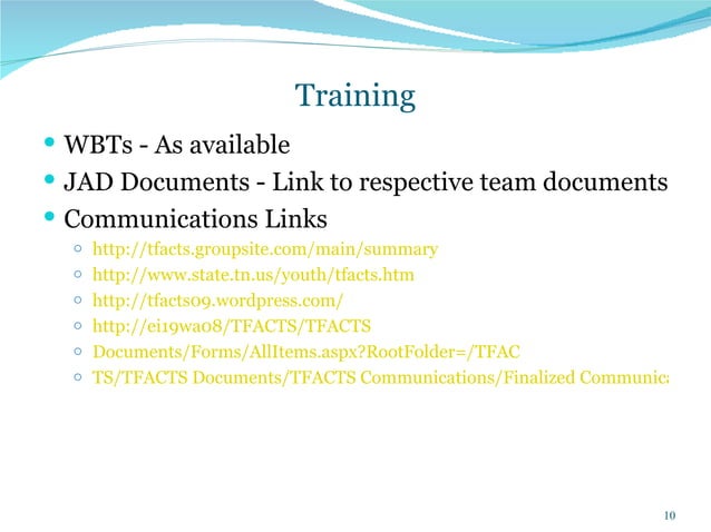 UAT Kickoff Presentation 10 29 09 | PPT