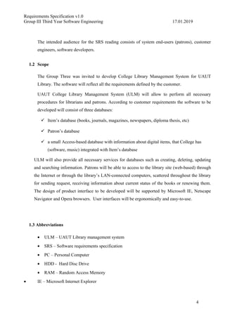 UAUT lLibrary SRS dDocument | PDF