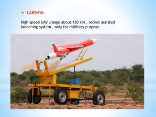 UAV(unmanned aerial vehicle) and its application | PPTX